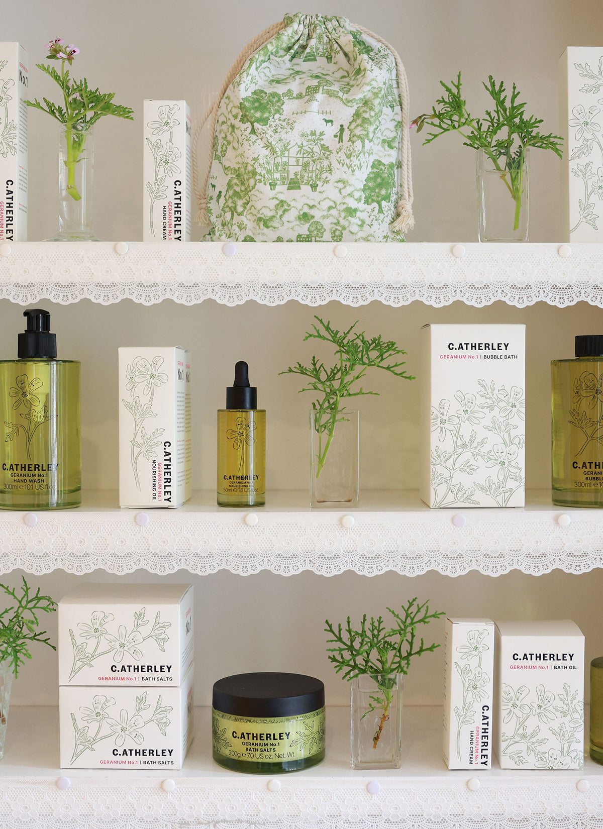 C.Atherley - We're wild about geraniums. From green house to bottle.